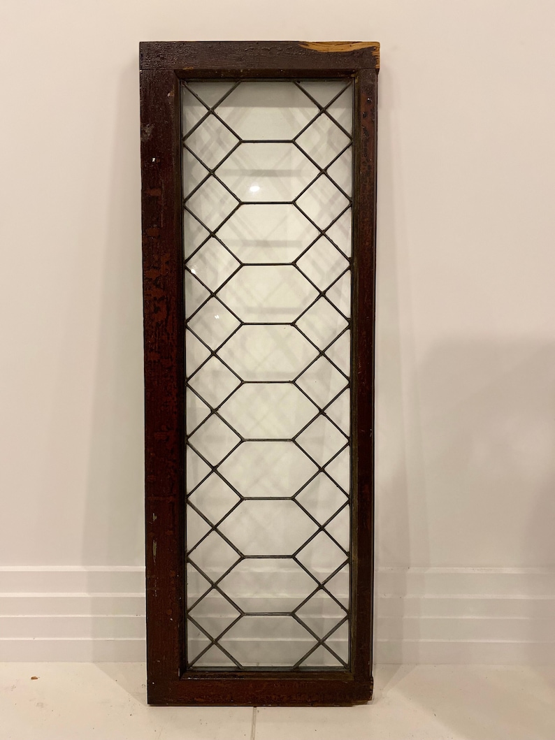 Antique Leaded Glass Transom Window - Etsy
