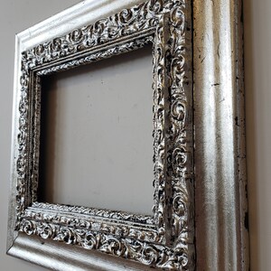 Antique Silver Leaf Picture Frame With a Contemporary Finish for a 9 5/ ...