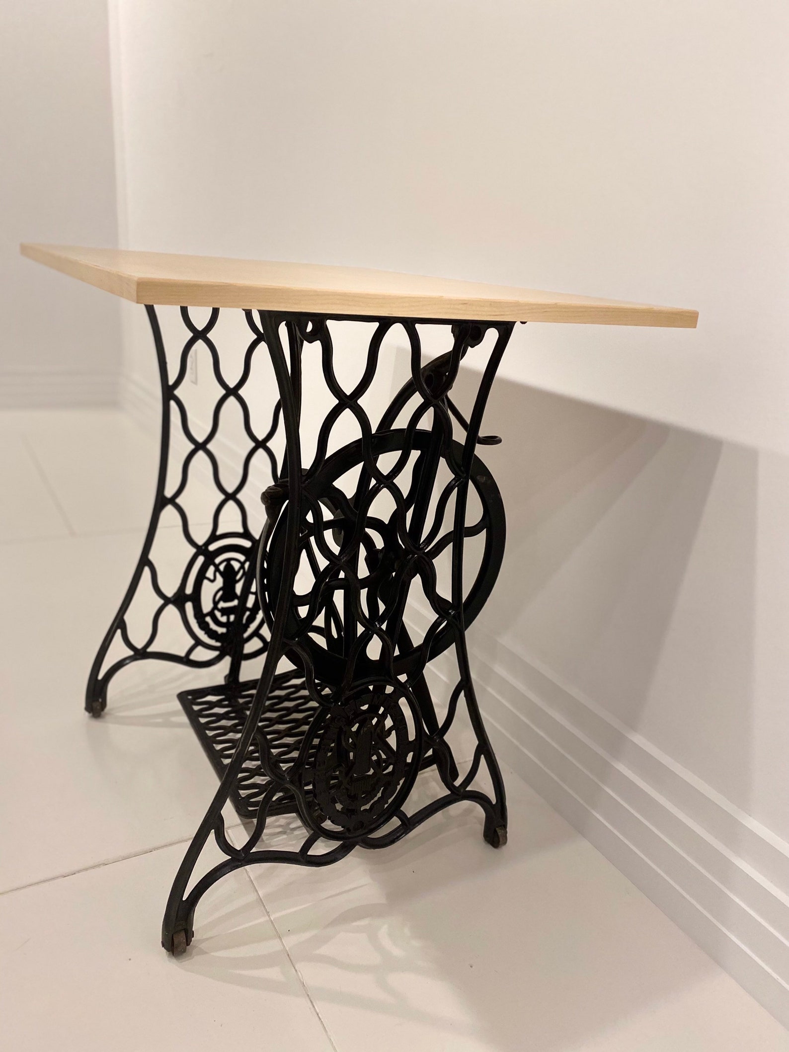 Singer Sewing Base Refinished With a Fine Wooden Table Top - Etsy