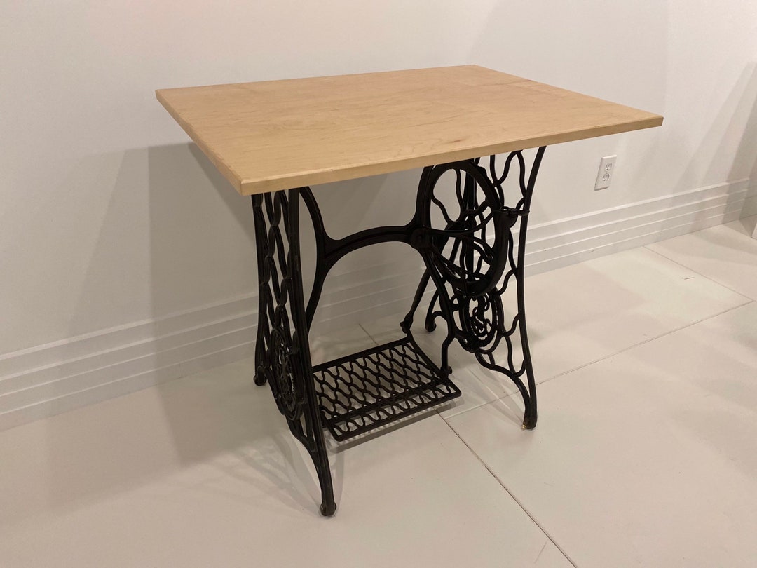 Singer Sewing Base Refinished With a Fine Wooden Table Top - Etsy
