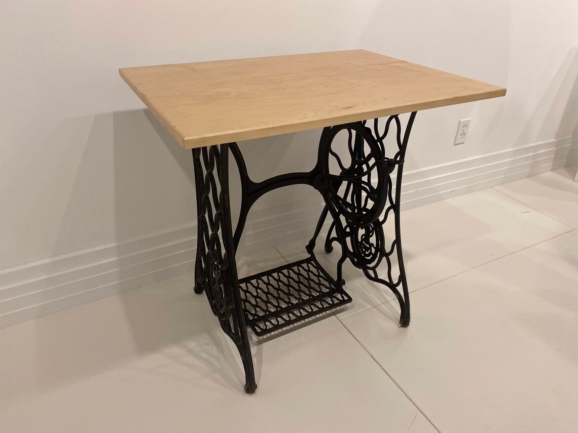 Singer Sewing Base Refinished With a Fine Wooden Table Top - Etsy