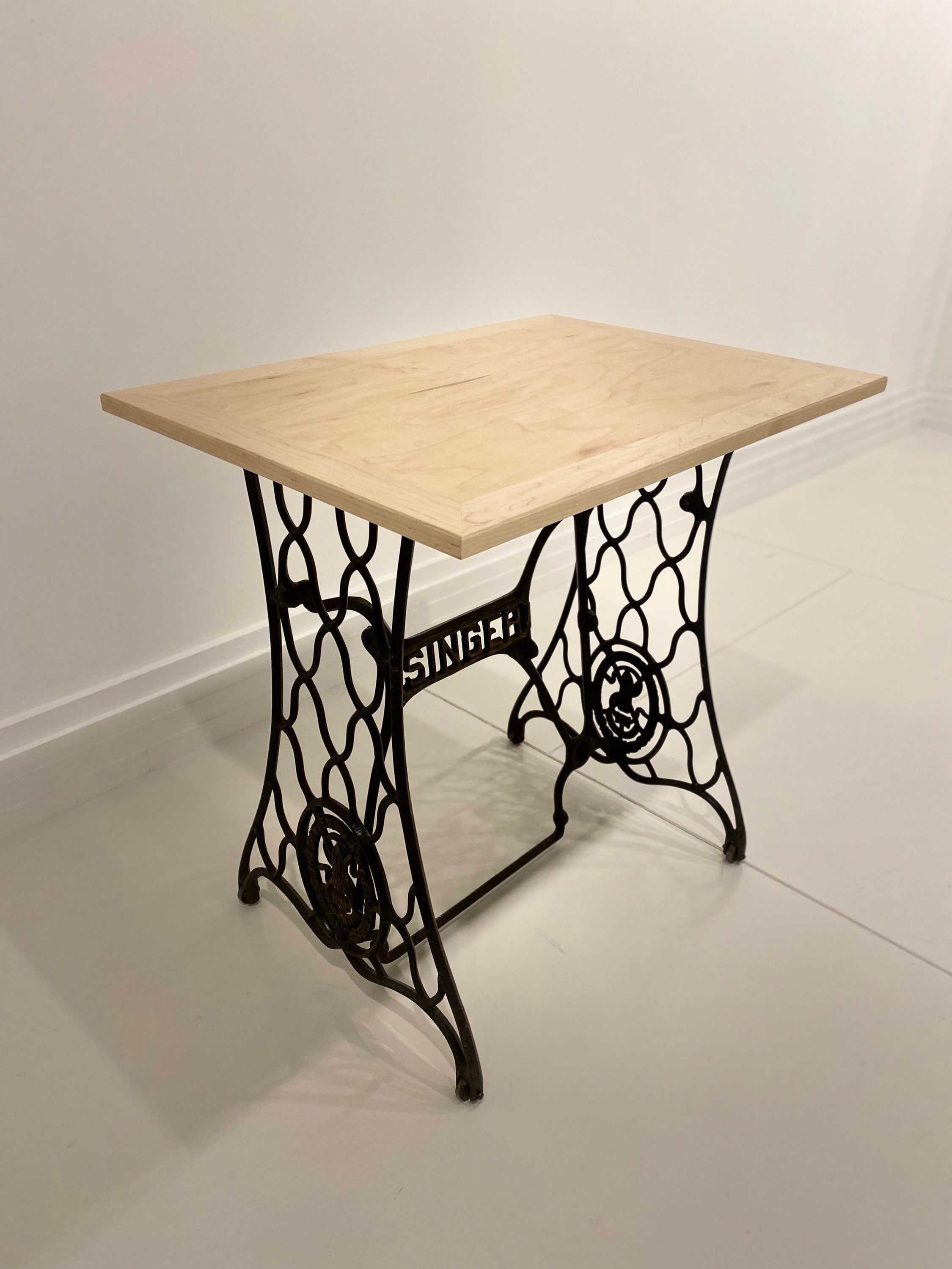 Singer Sewing Base Refinished With a Fine Wooden Table Top - Etsy