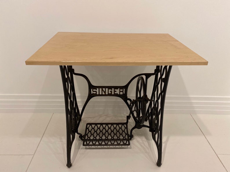 Singer Sewing Base Refinished With a Fine Wooden Table Top - Etsy