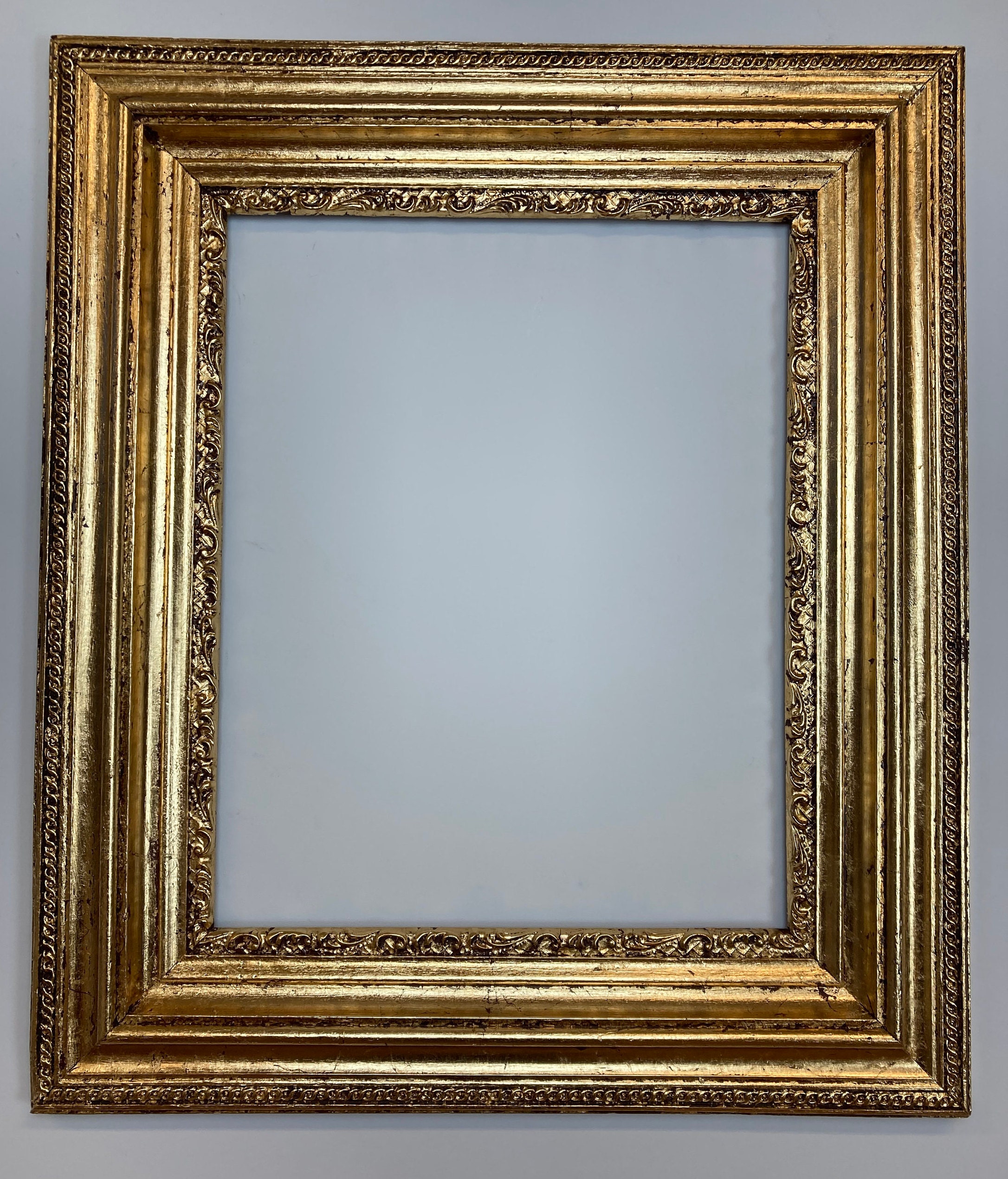 Antique Gold Leaf Picture Frame With a Contemporary Finish for - Etsy