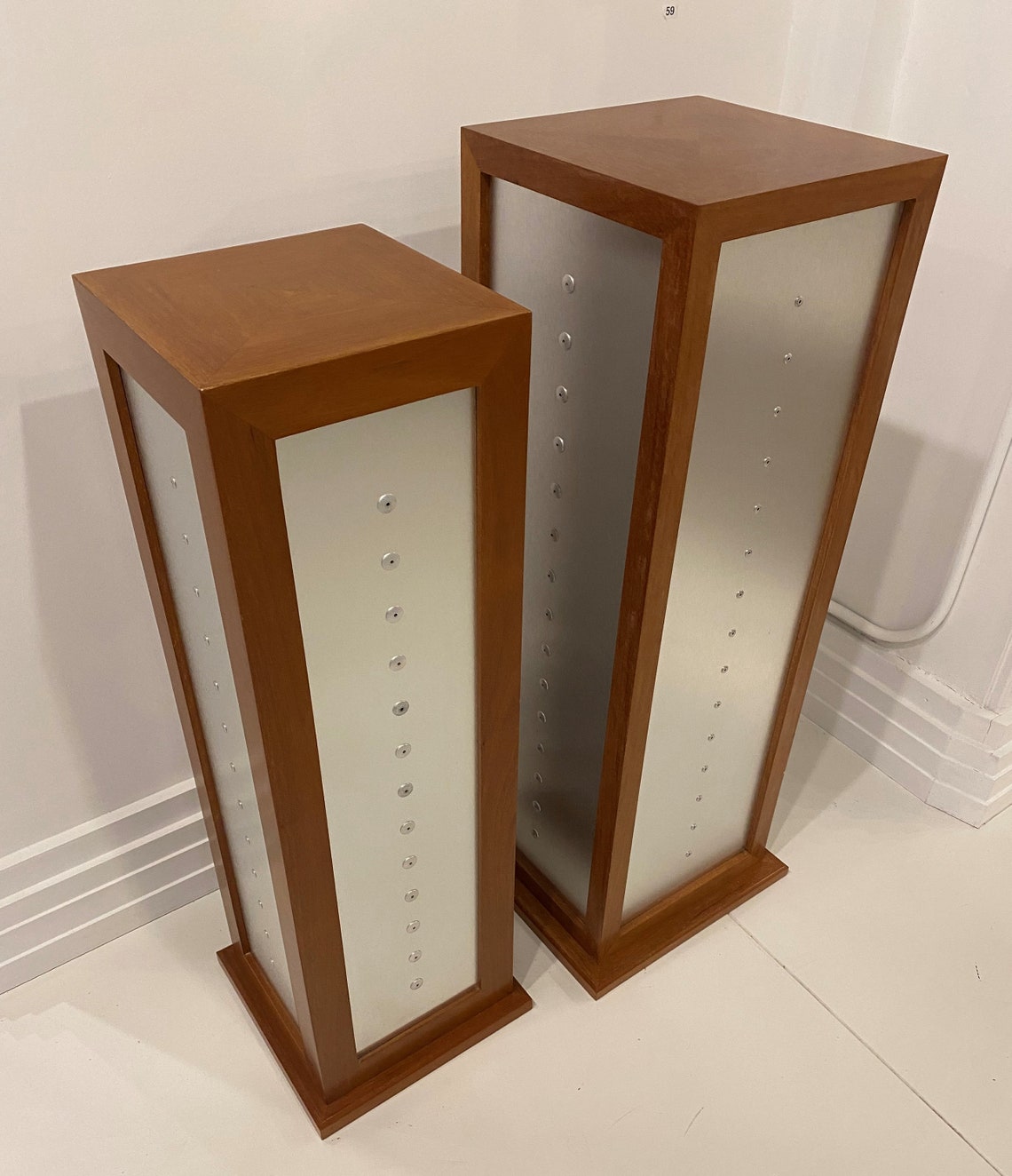 Rusty Wolfe Original Mahogany and Stainless-steel Pedestal - Etsy