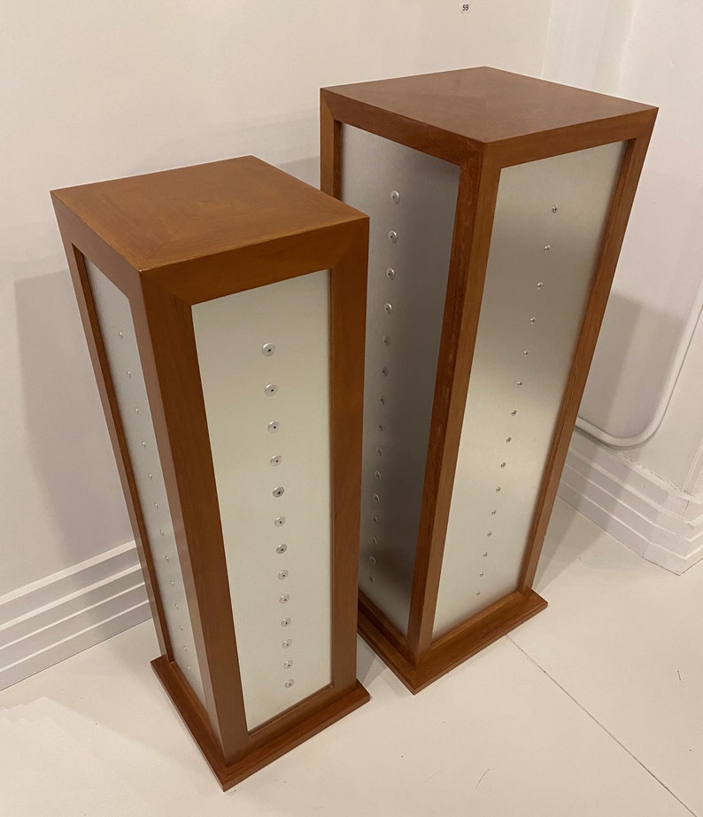 Rusty Wolfe Original Mahogany and Stainless-steel Pedestal - Etsy