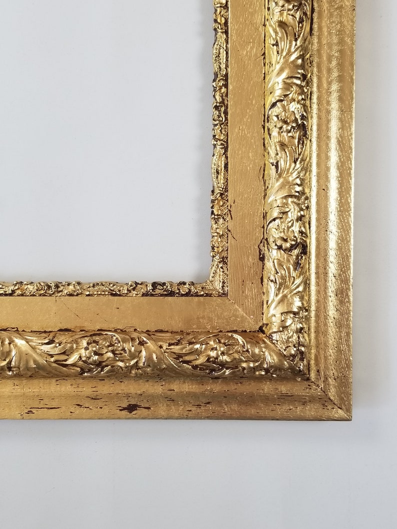 Antique Gold Leaf Picture Frame With a Contemporary Finish for a 16 3/8 ...