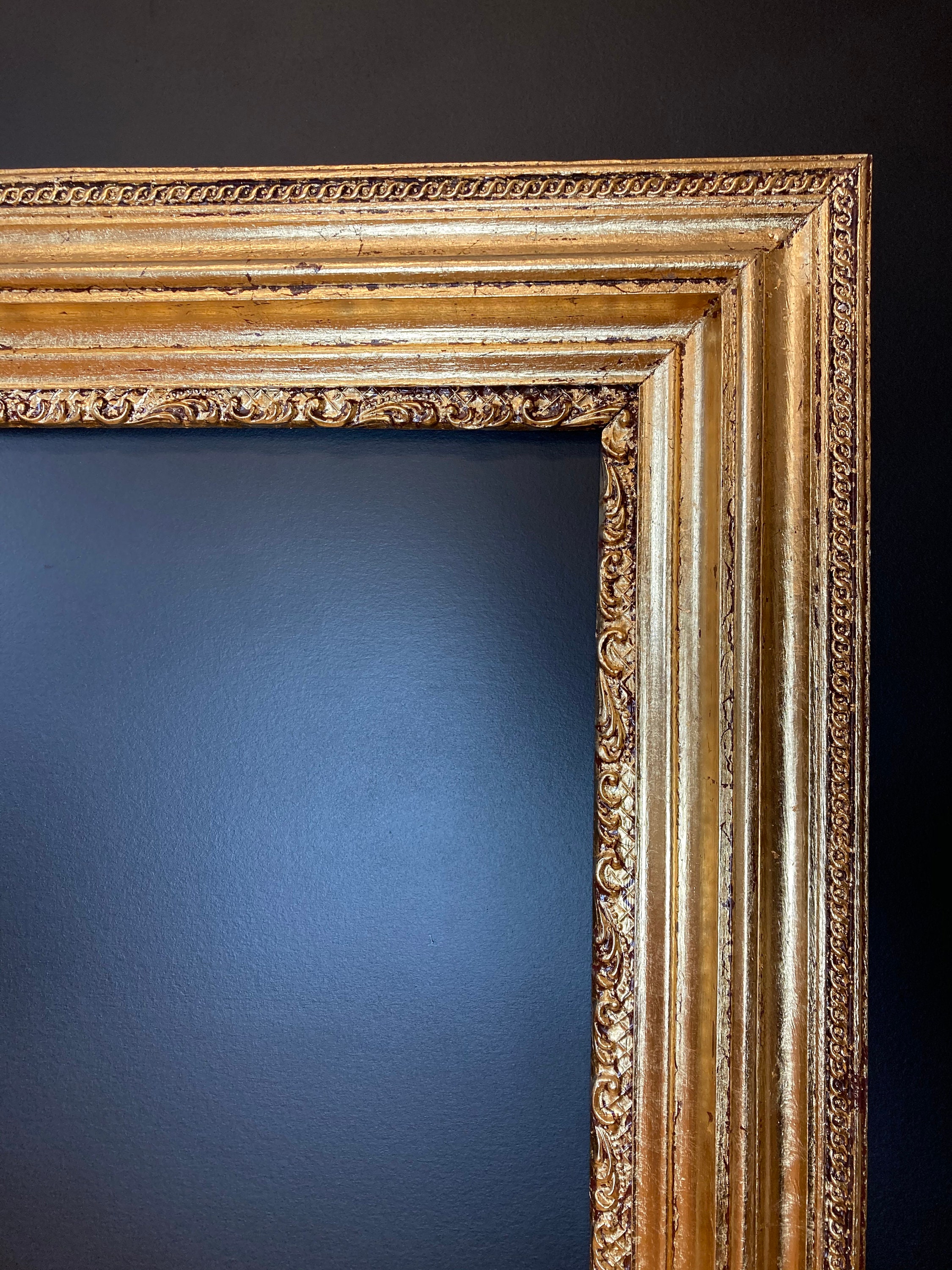 Antique Gold Leaf Picture Frame With a Contemporary Finish for - Etsy