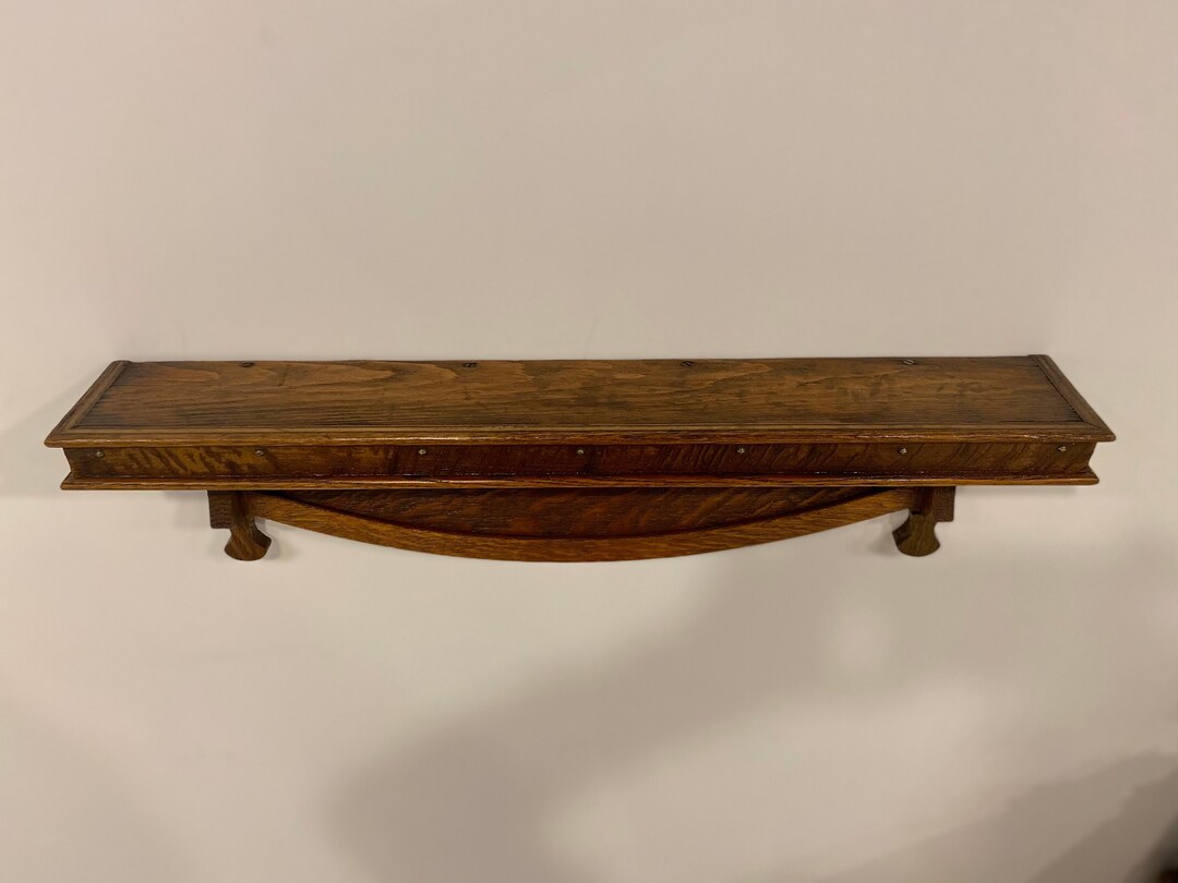 Arts and Craft Small Oak Shelf - Etsy