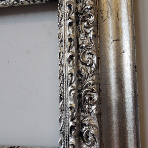 Antique Silver Leaf Picture Frame With a Contemporary Finish for a 9 5/ ...