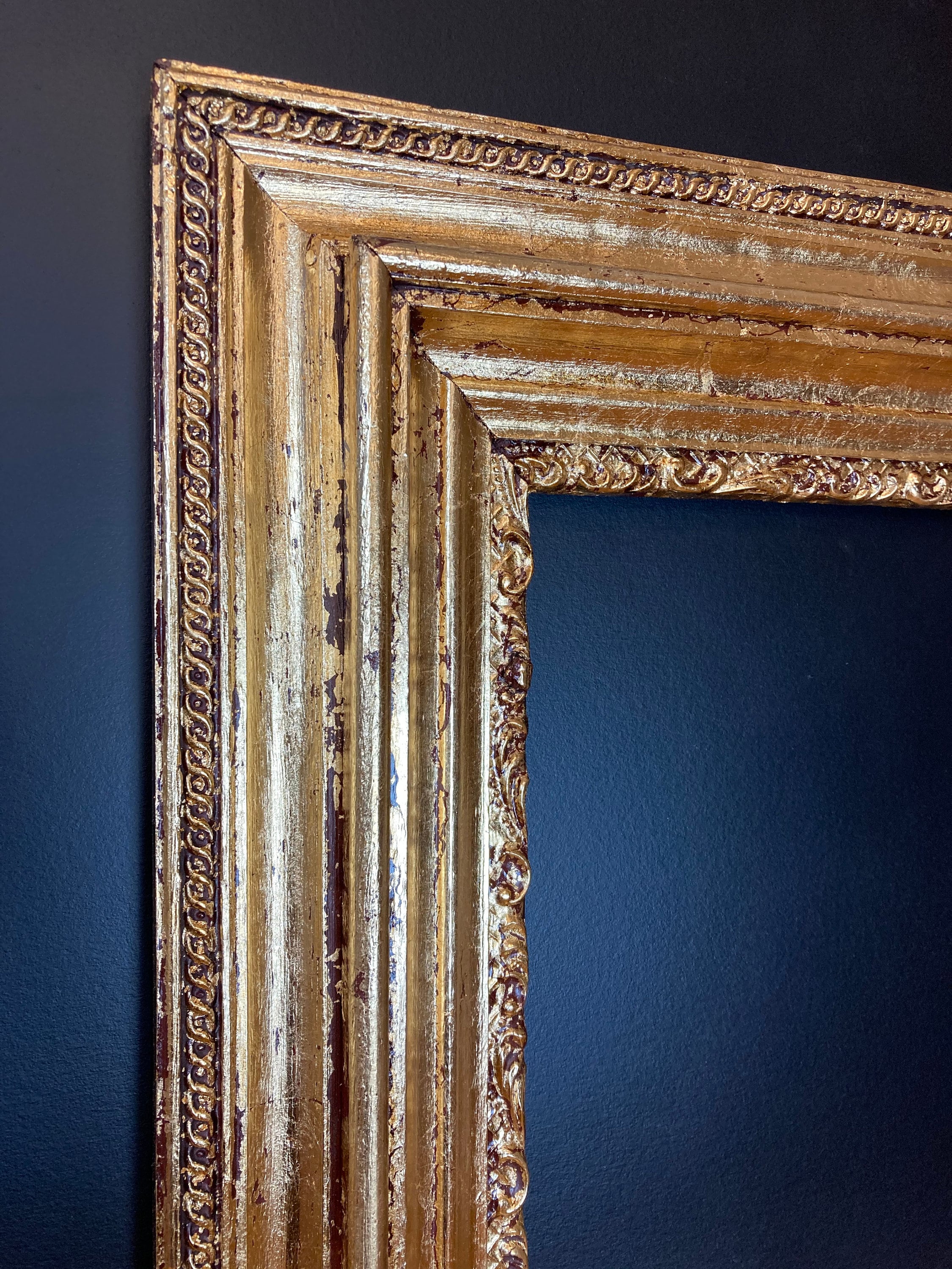 Antique Gold Leaf Picture Frame With a Contemporary Finish for - Etsy