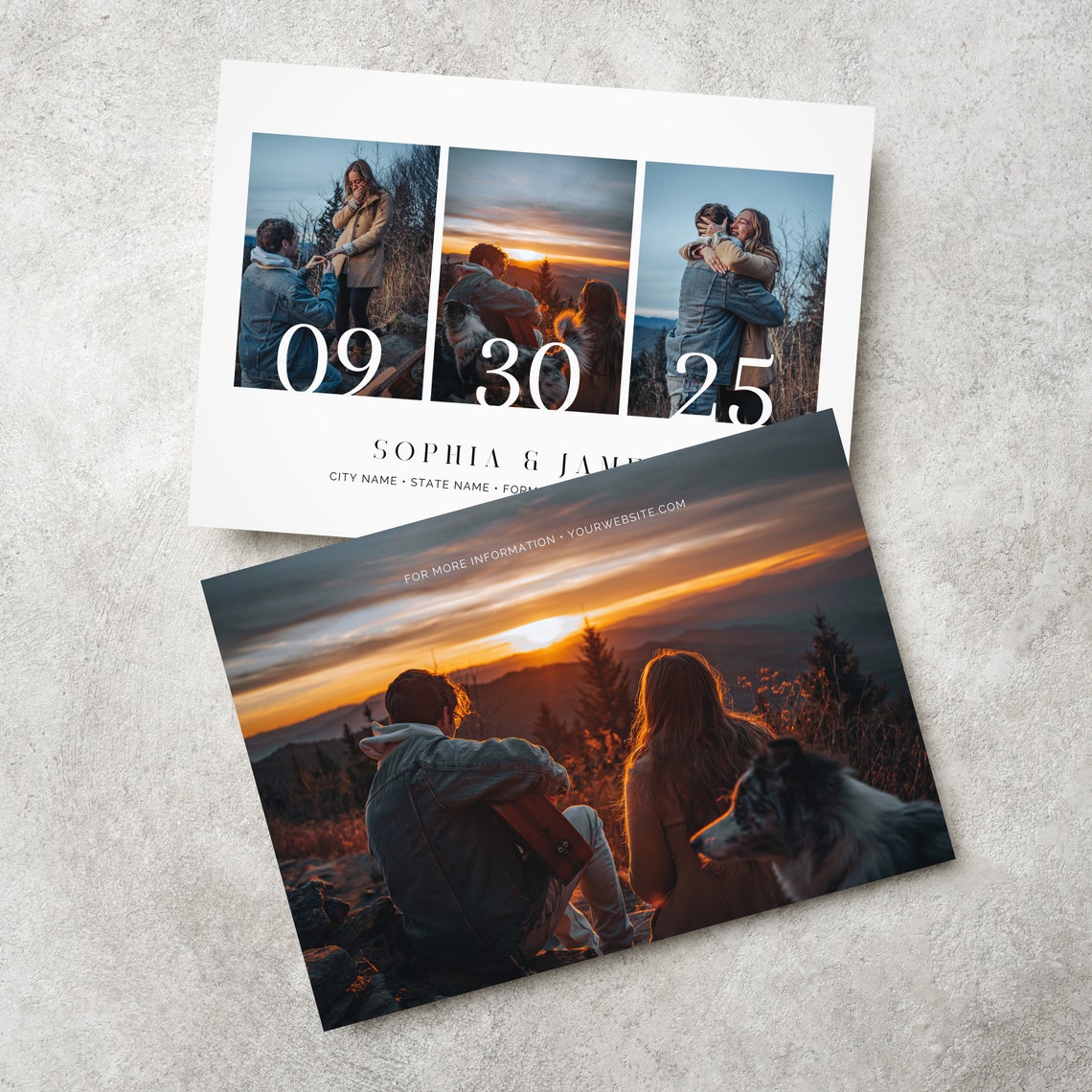 Modern Minimal Save the Date Template, Save the Date With Photo ...