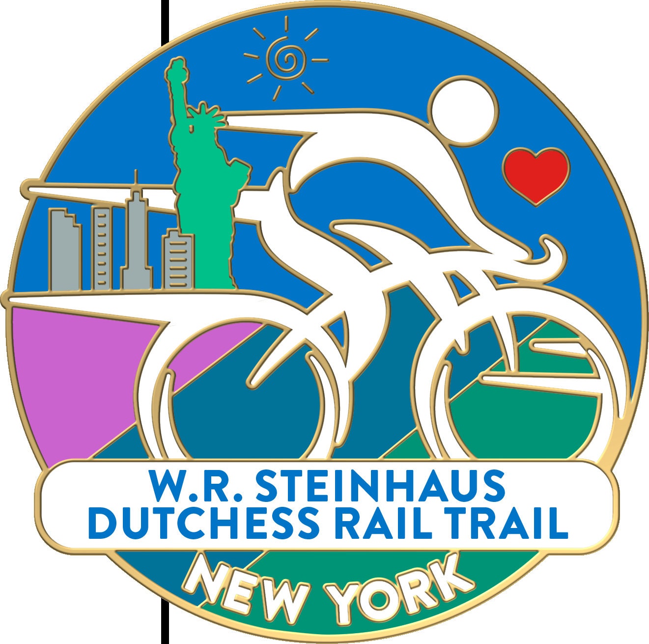 W.R. Steinhaus Dutchess Rail Trail Commemorative Bike Trail - Etsy España