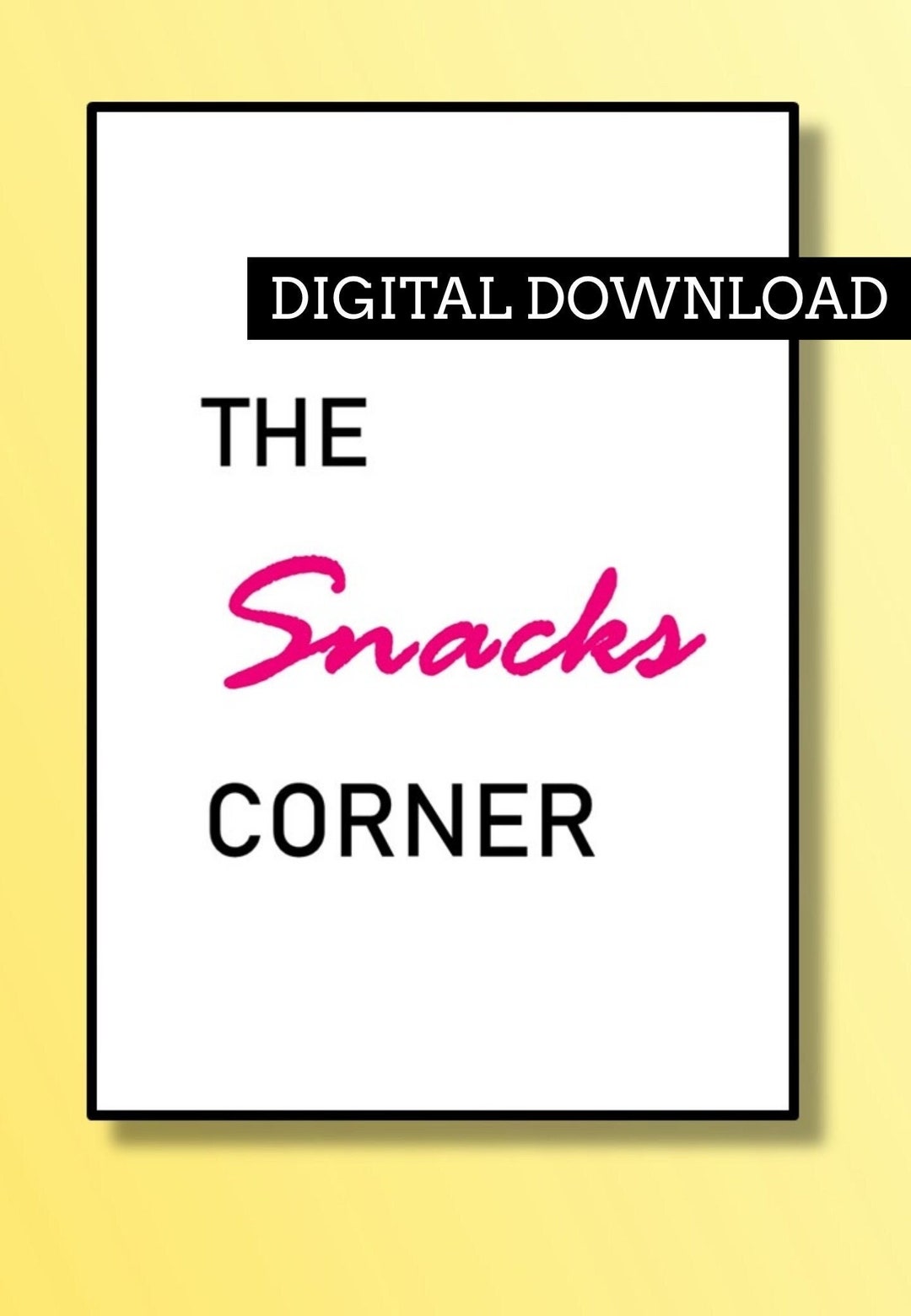 The Snacks Corner DIGITAL DOWNLOAD - Fun Art Print / Gallery Wall ...