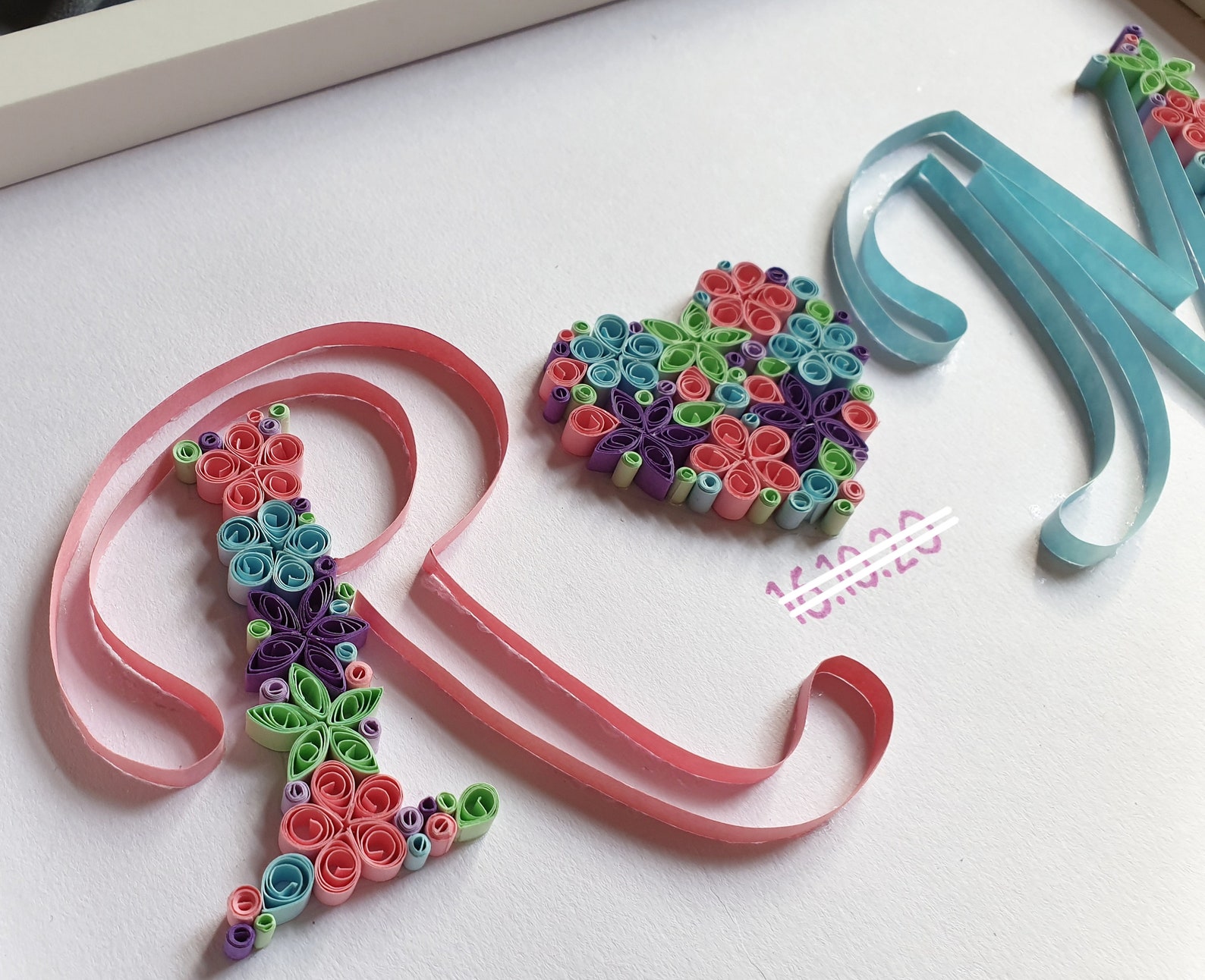 Quilled Name Frames- Personalised Quilled Frame- Wedding Frame - Etsy