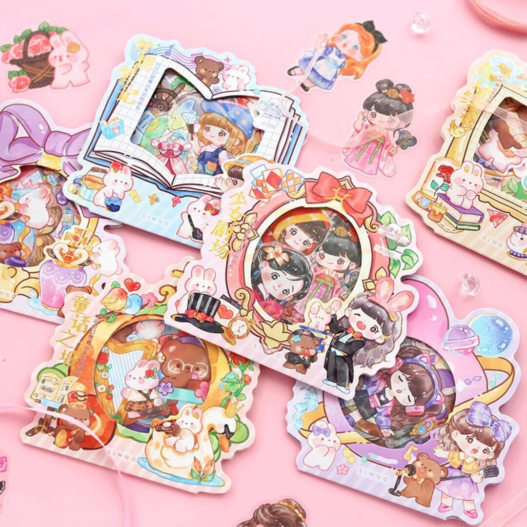 30 Anime Girl Theme Kawaii Chibi Stickers - Etsy UK