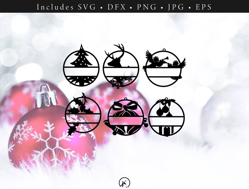 Personalized Christmas Ornaments SVG File Christmas Ornaments - Etsy