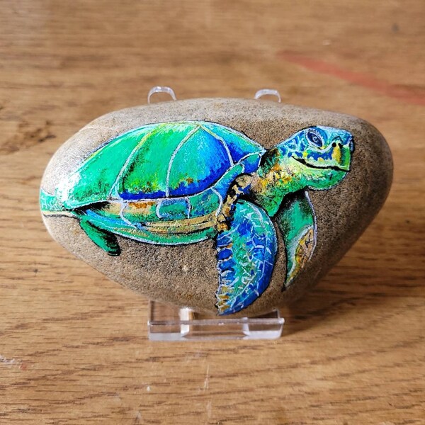 Painted Rock Turtle - Etsy
