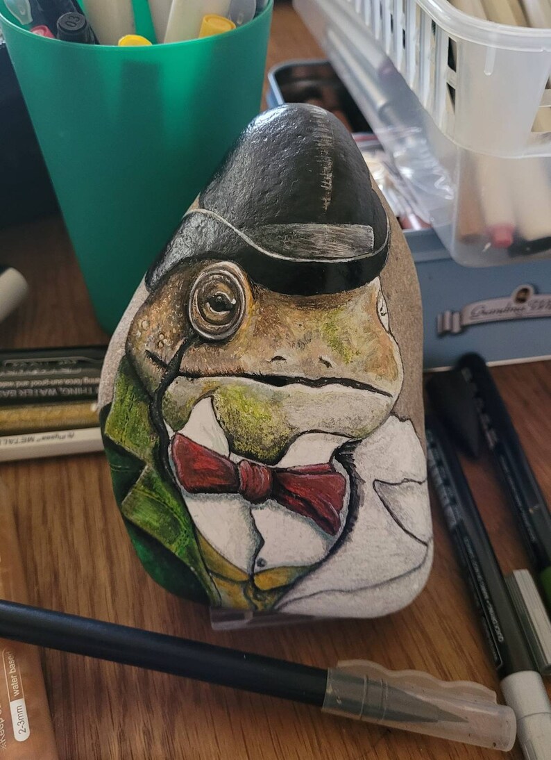 Hand Painted Mr Toad Rock - Etsy