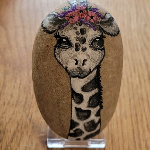 Painted Rock Giraffe - Etsy