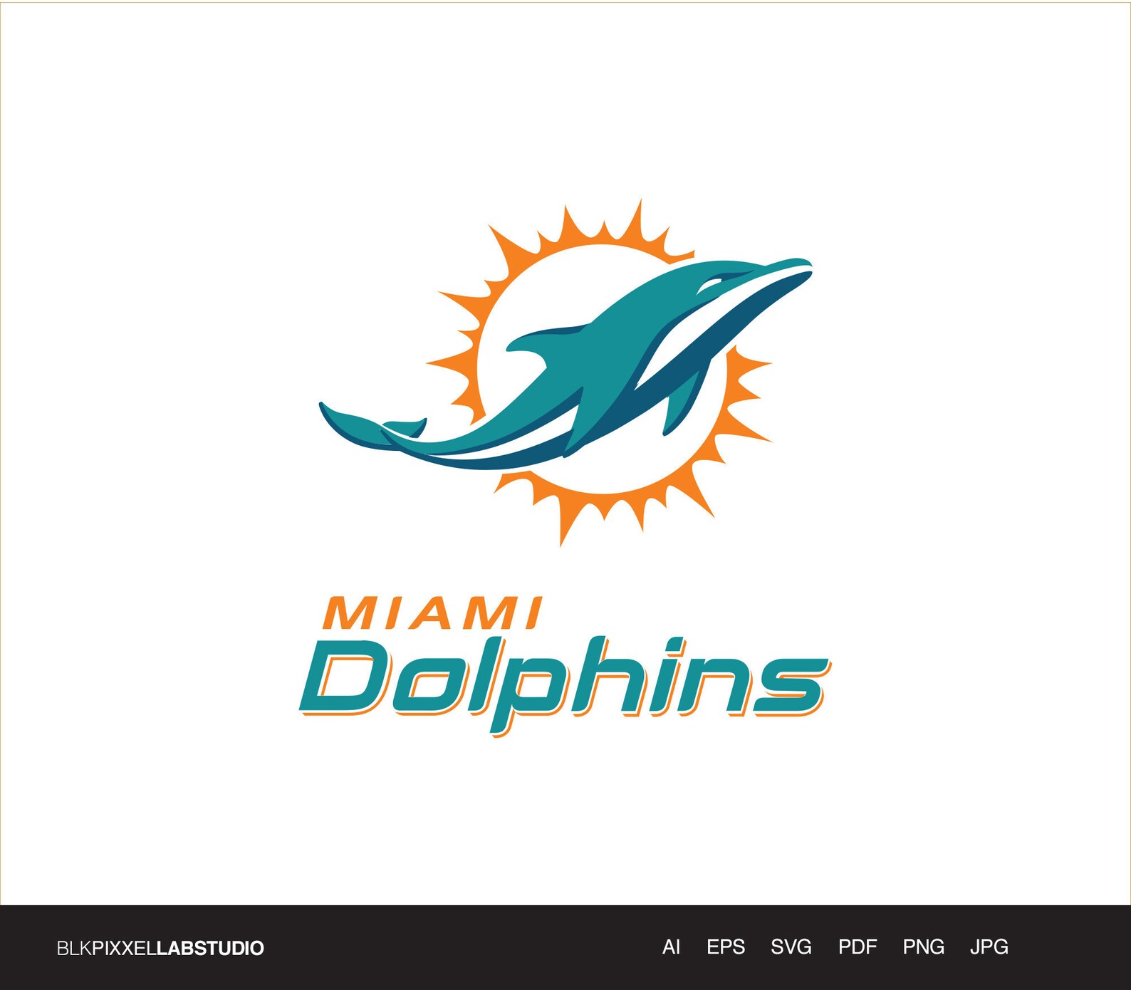 Miami Dolphins NFL Logo: svg eps ai png jpg pdf | Etsy