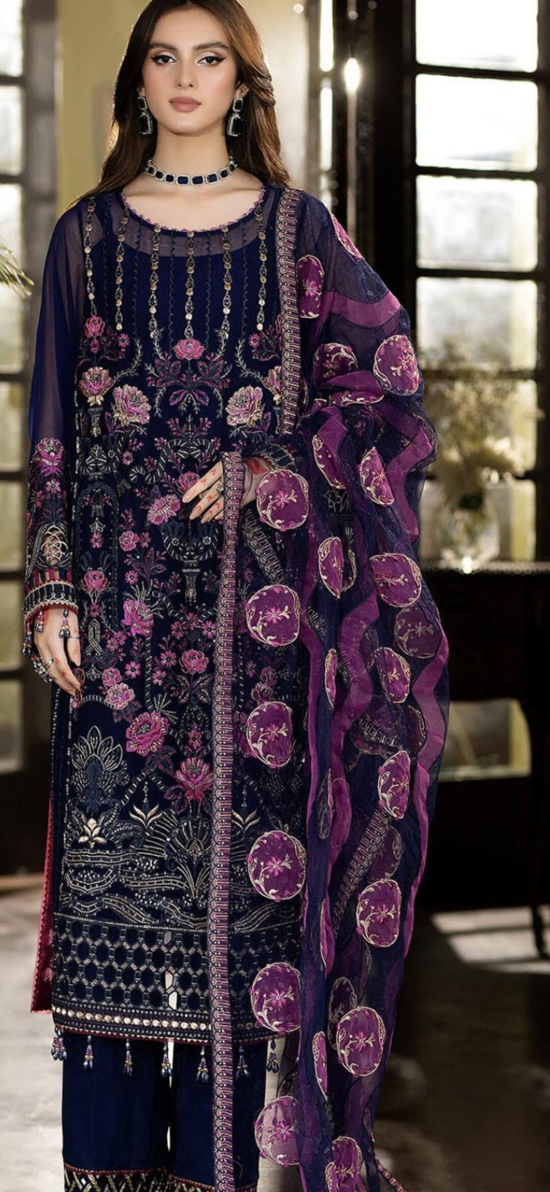 Exclusive Pakistani Salwar Kameez Chiffon Embroidered Designer Dress by ...