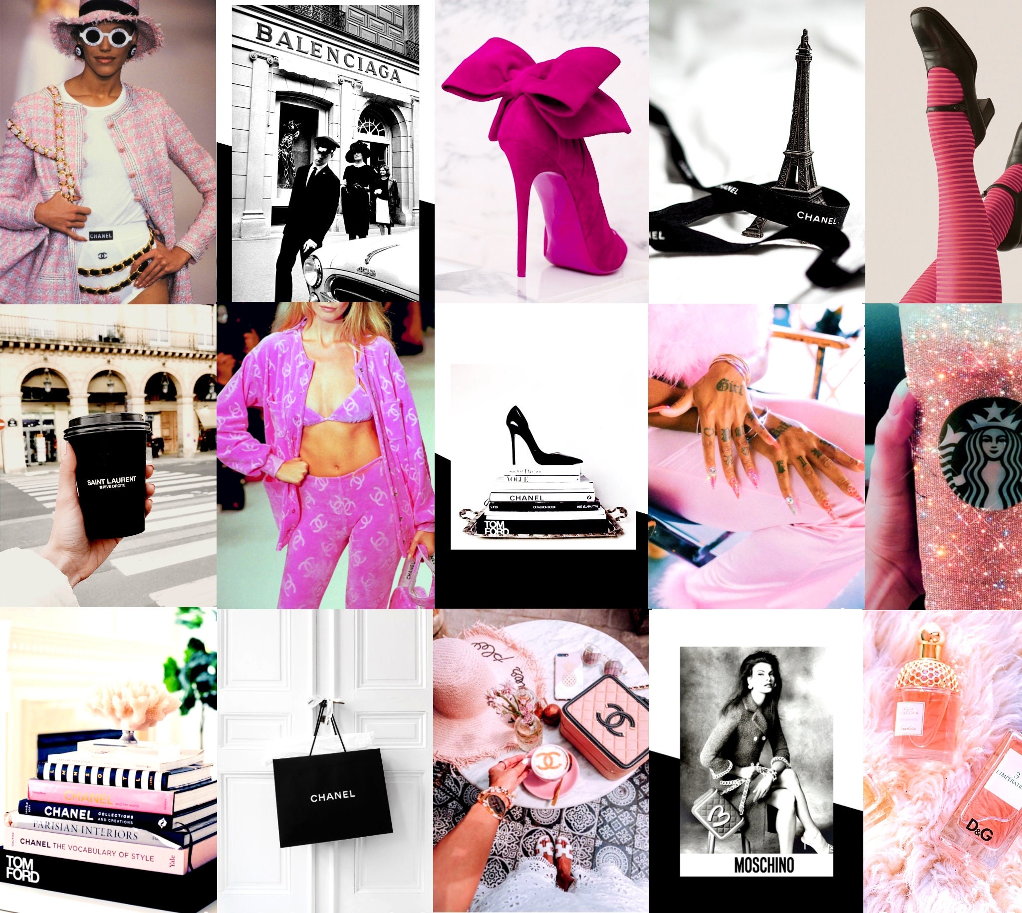 FASHION AESTHETIC WALL Collage Kit: Set of 70 Fashion Inspired Posters ...