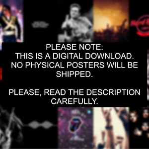 ROCK & ROLL Aesthetic Wall Collage Kit: DIGITAL Pack of 55 Rock and ...
