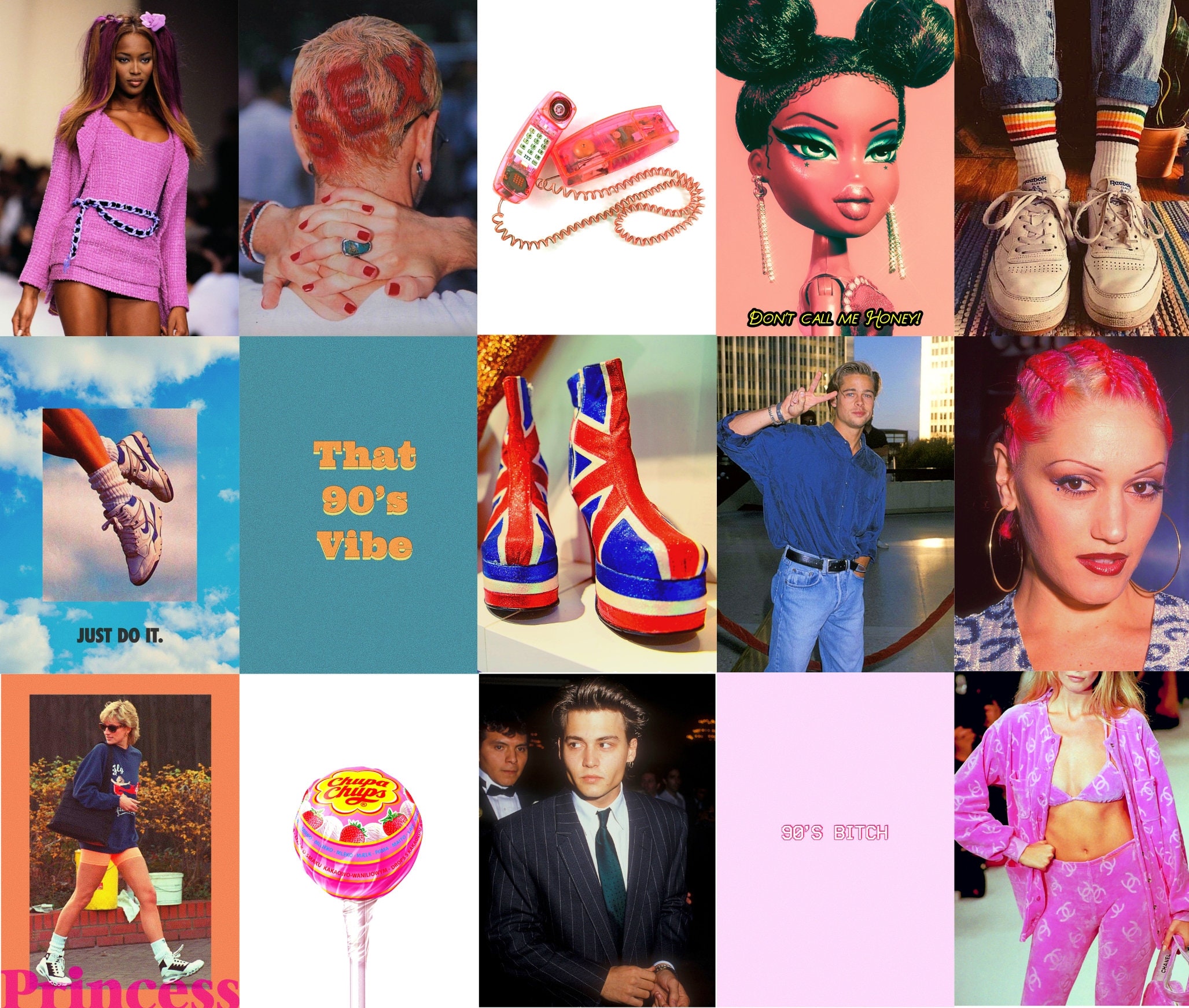 90s Aesthetic Wall Collage Kit: DIGITAL Set of 70 Posters 90s - Etsy