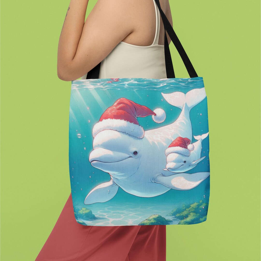 Beluga Whale Beach Tote, Personalized Names, Beluga Whale Gifts, Beluga ...