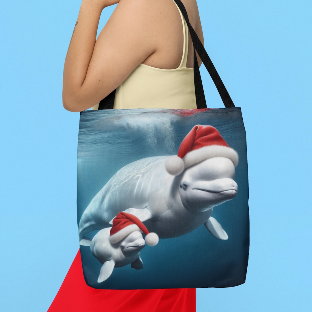 Beluga Whale Beach Tote, Personalized Names, Beluga Whale Gifts, Beluga ...