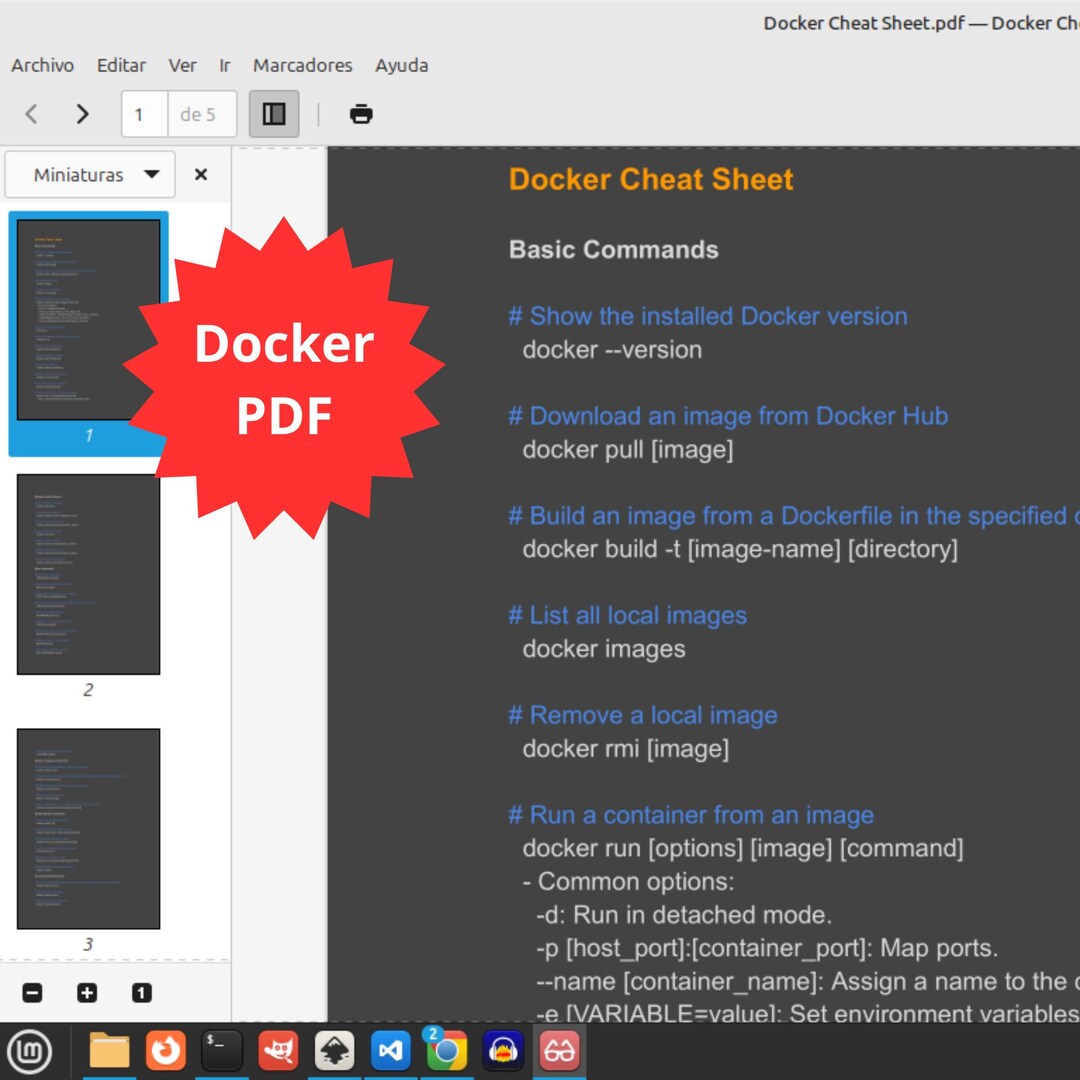 Docker Commands, Cheat Sheet, Digital Products Best Seller, Devops ...