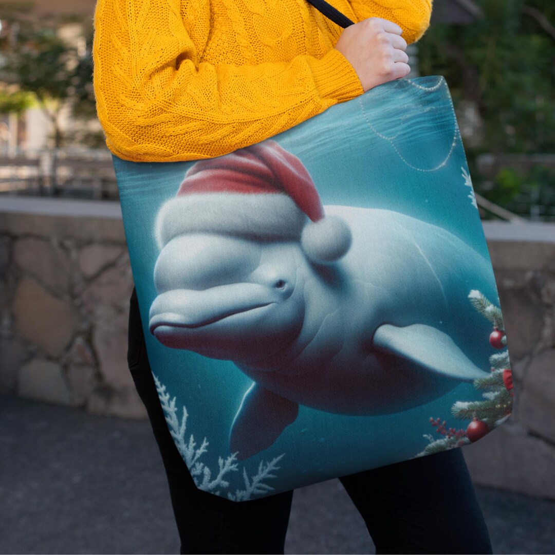 Beluga Whale Beach Tote, Beluga Whale Gifts, Summer Bag, Eco Friendly ...