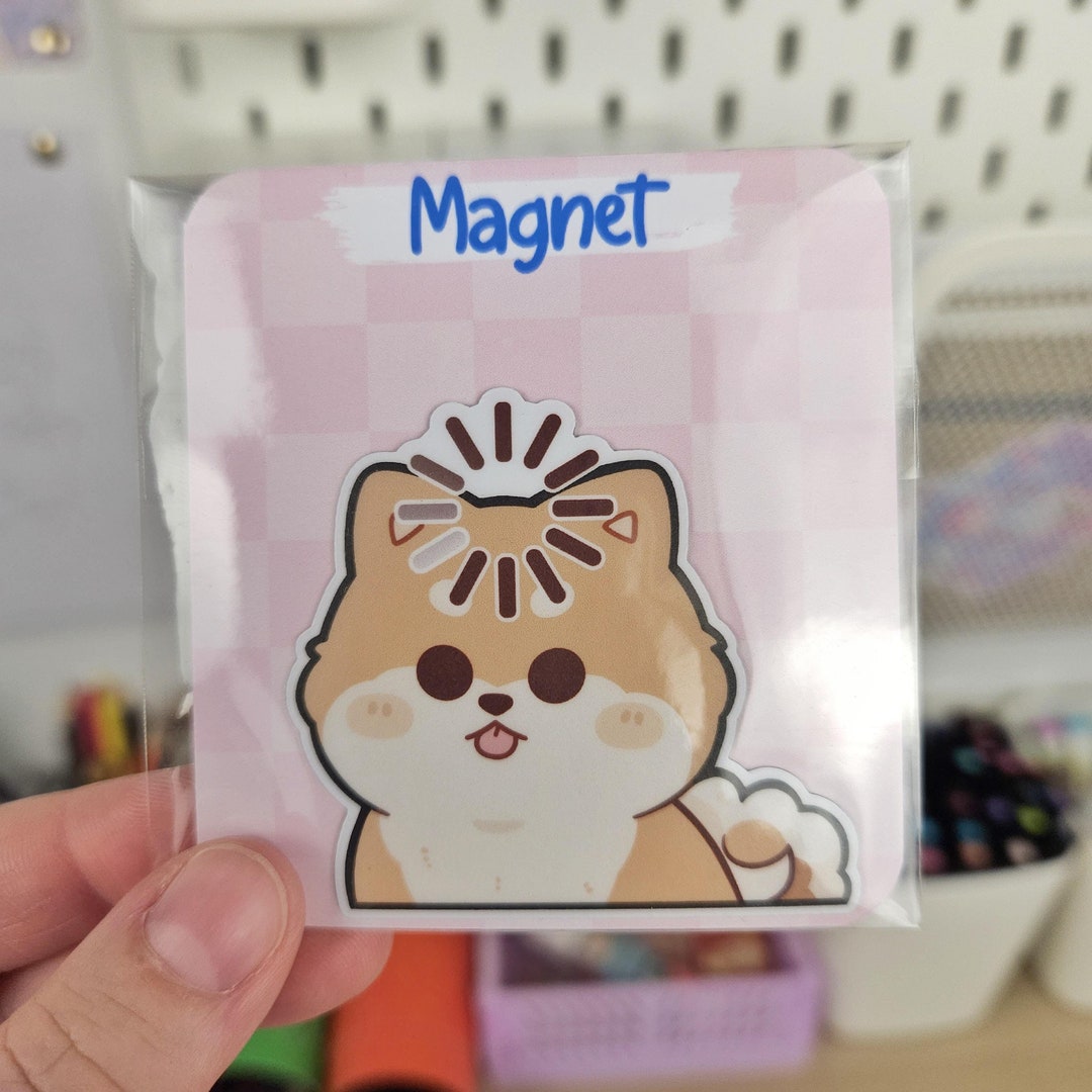 Shiba Inu Loading Bar Decorative Magnet. Funny Weak Dog Magnet for Your ...