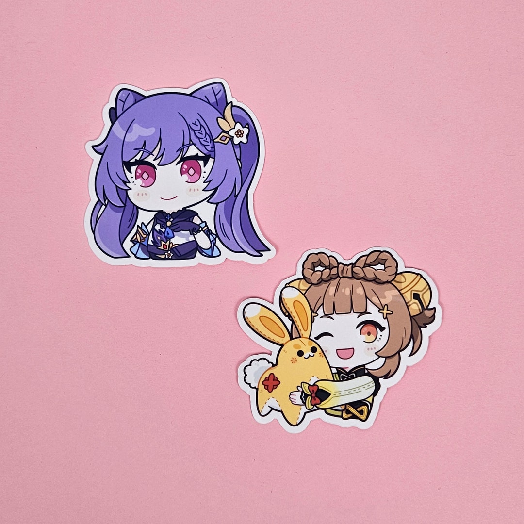 Genshin Impact Stickers. Chibi Yaoyao and Keqing - Etsy