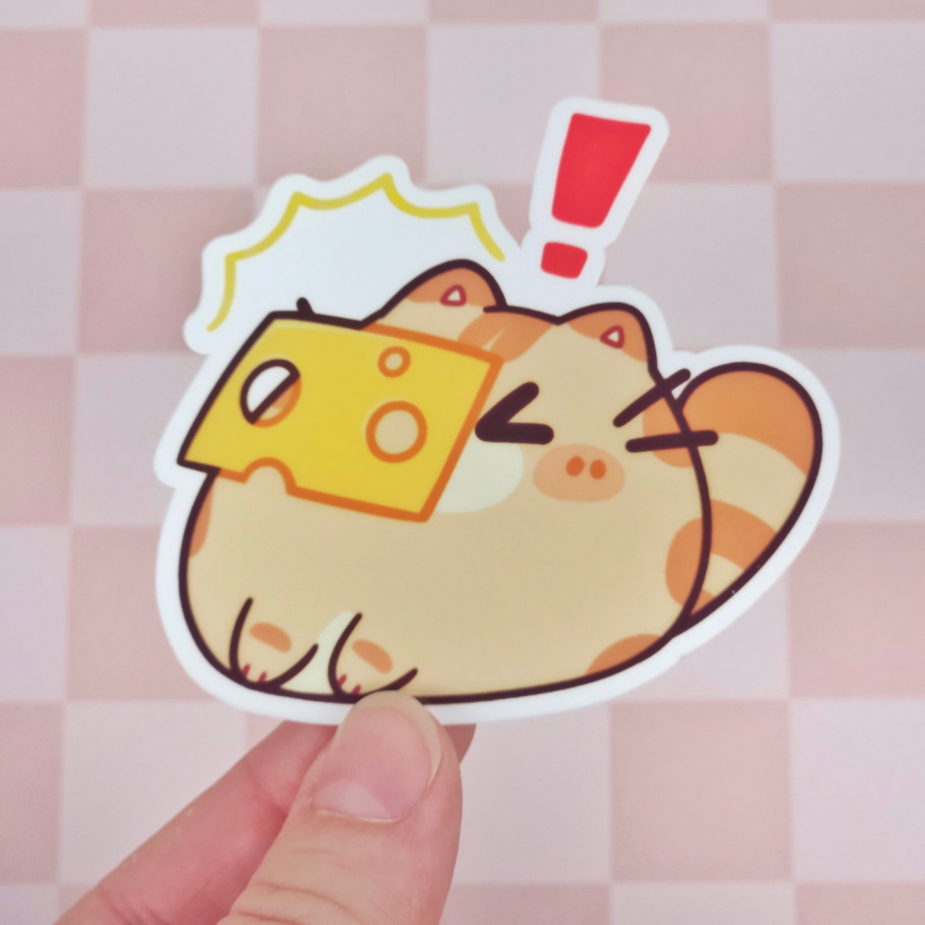 Bread Cat Stickers: Toast Cat, Loaf Cat and Cheese Cat. Funny Red Cat ...