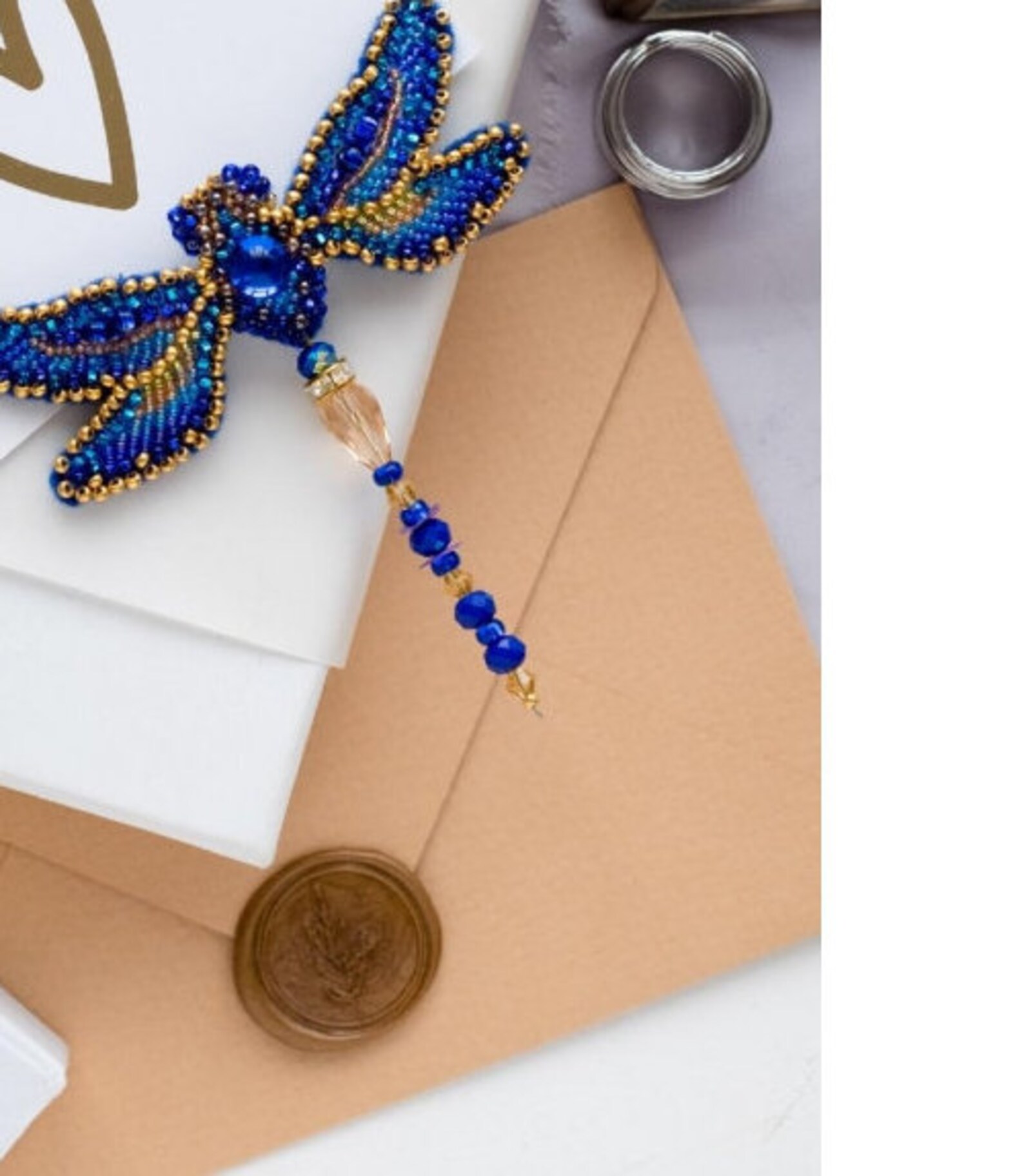 DIY Beaded Brooch Kit Brooch Dragonfly. Beaded Brooch Pin - Etsy