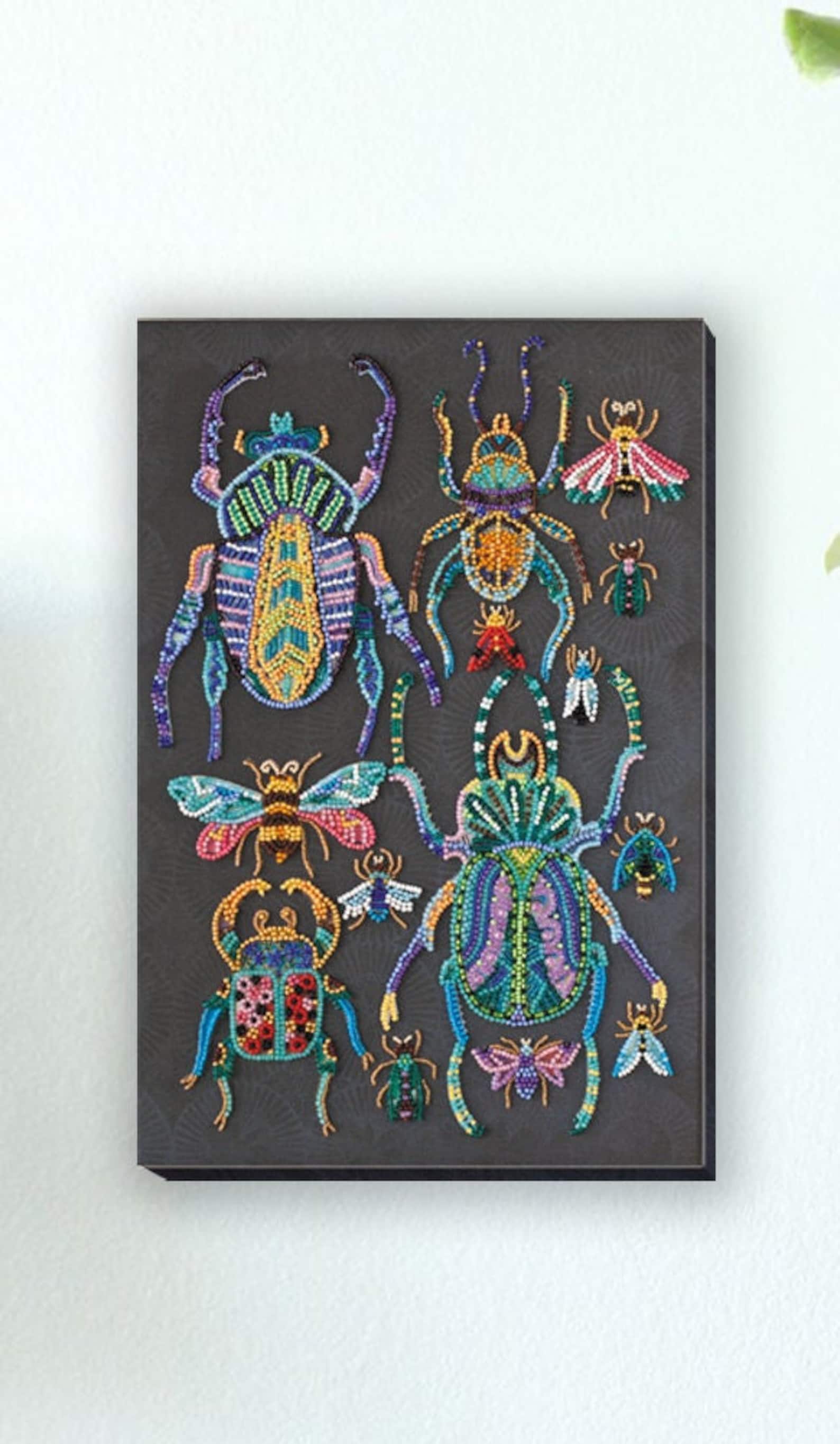 DIY Bead Embroidery Kit Beetles deco Scenes.beaded Wall Art - Etsy