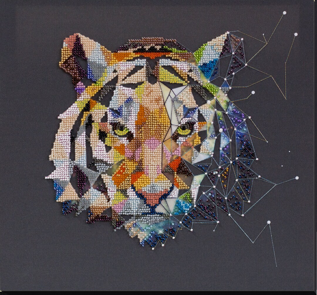 DIY Bead Embroidery Kit Constellation Tiger.deco Scenes,diy Bead ...