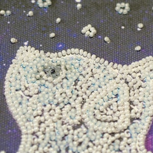 DIY Bead Embroidery Kit Star Cat,mid-sized Bead Embroidery Kit Star Cat ...