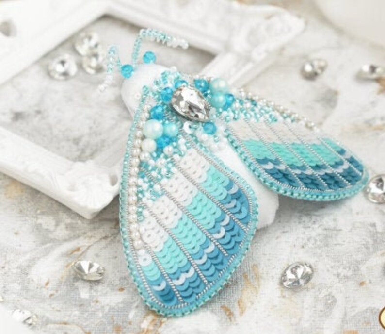 DIY Beaded Brooch Kit Bagdiy Embroidery Kit Jewelry Diy Kit - Etsy