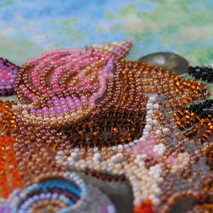 DIY Bead Embroidery Kit the Sea With You, Deco Scenes, Beaded Animal ...