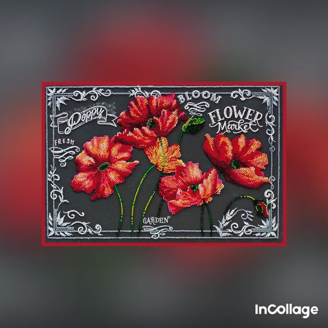 DIY bead embroidery kit beaded wall art | Etsy