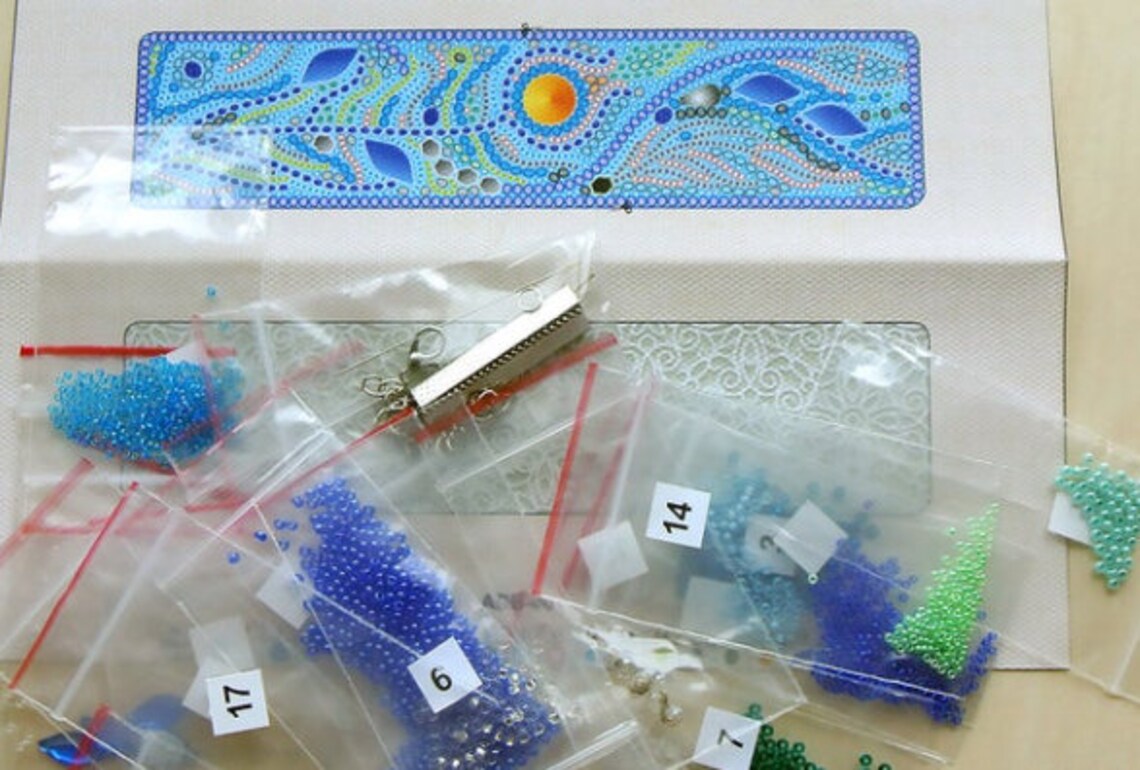 DIY beaded Bracelet kit.Beadwork kit | Etsy