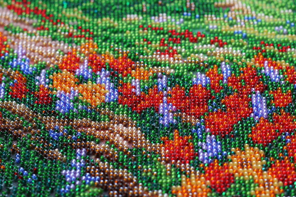 DIY Bead Embroidery Kit — Mountain Landscape Beadwork — Scenic Nature ...