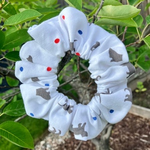 Cat Scrunchies, Cat Themed, Fun Animal Scrunchies, Jersey Knit, Hair ...