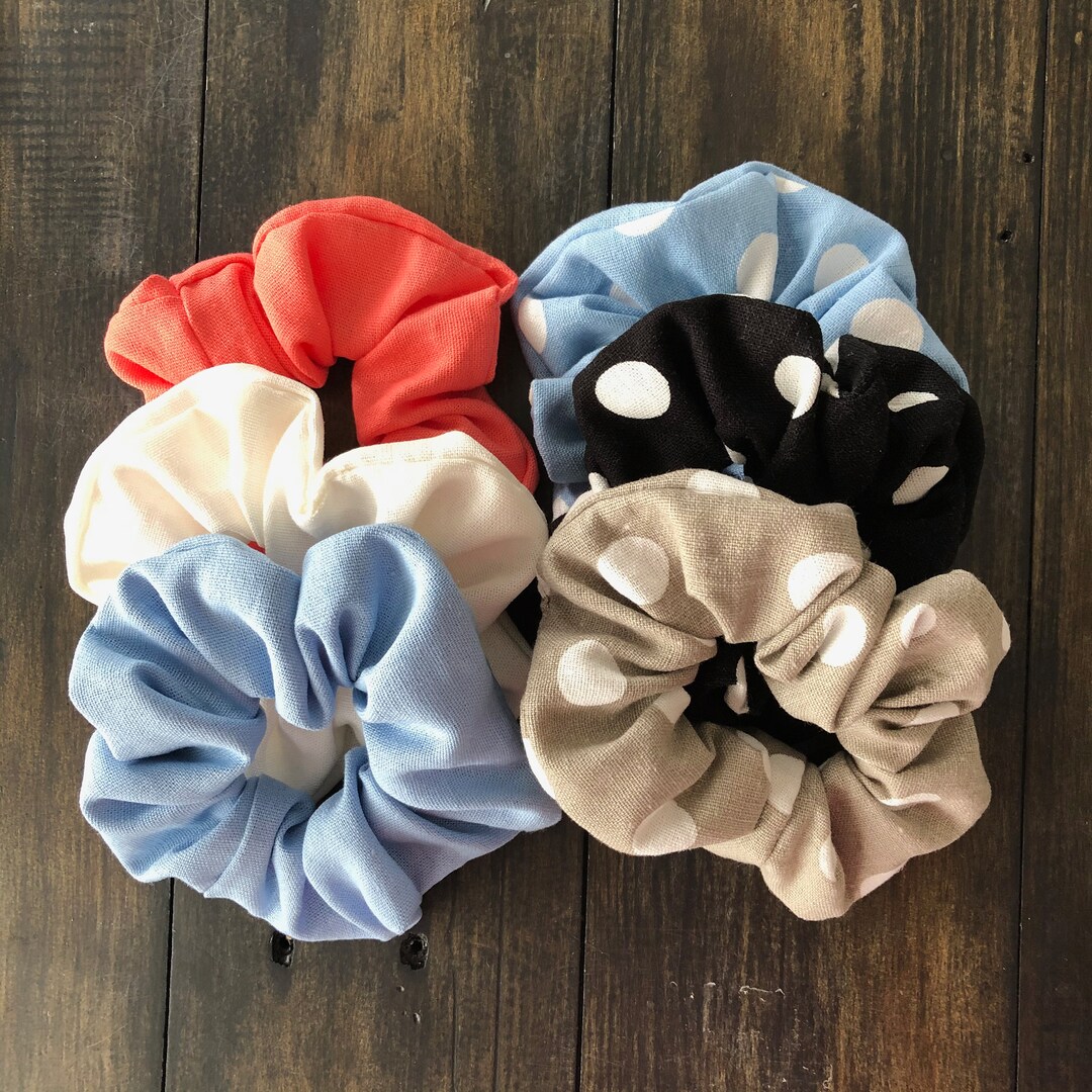 Linen Scrunchies, Scrunchie Packs, Scrunchies, Rayon Linen Scrunchies ...