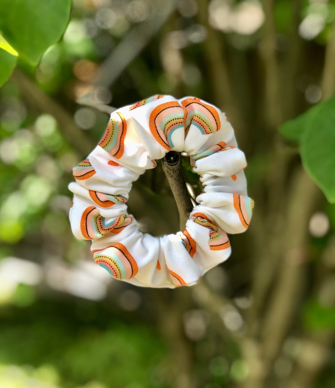 Rainbow Scrunchie, Rainbow, Scrunchies, Cute Scrunchies, Jersey Knit ...