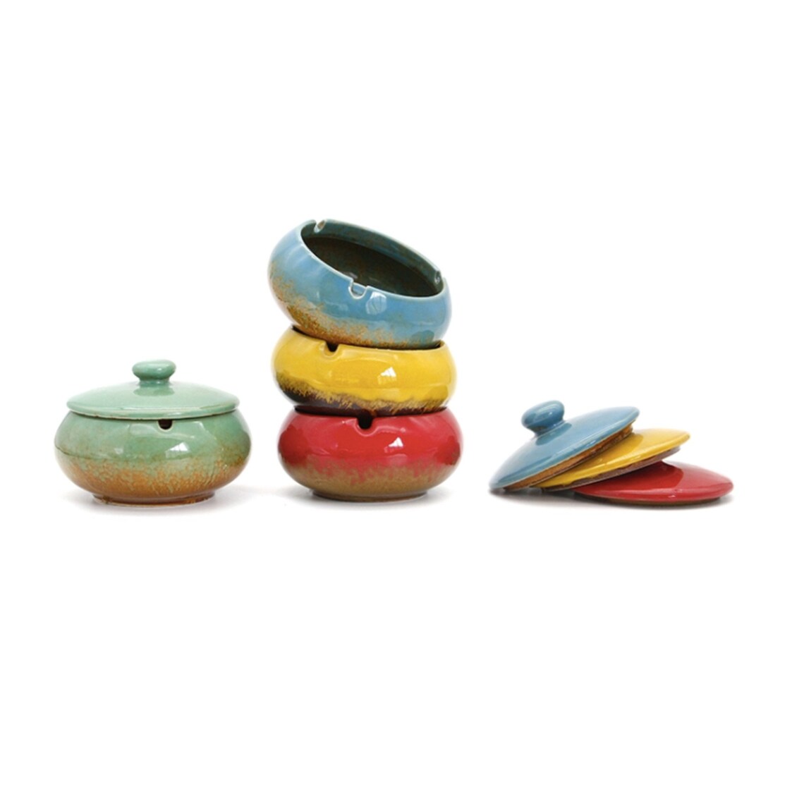 Cute Ashtray with Lid 4.4-inch Glossy | Etsy