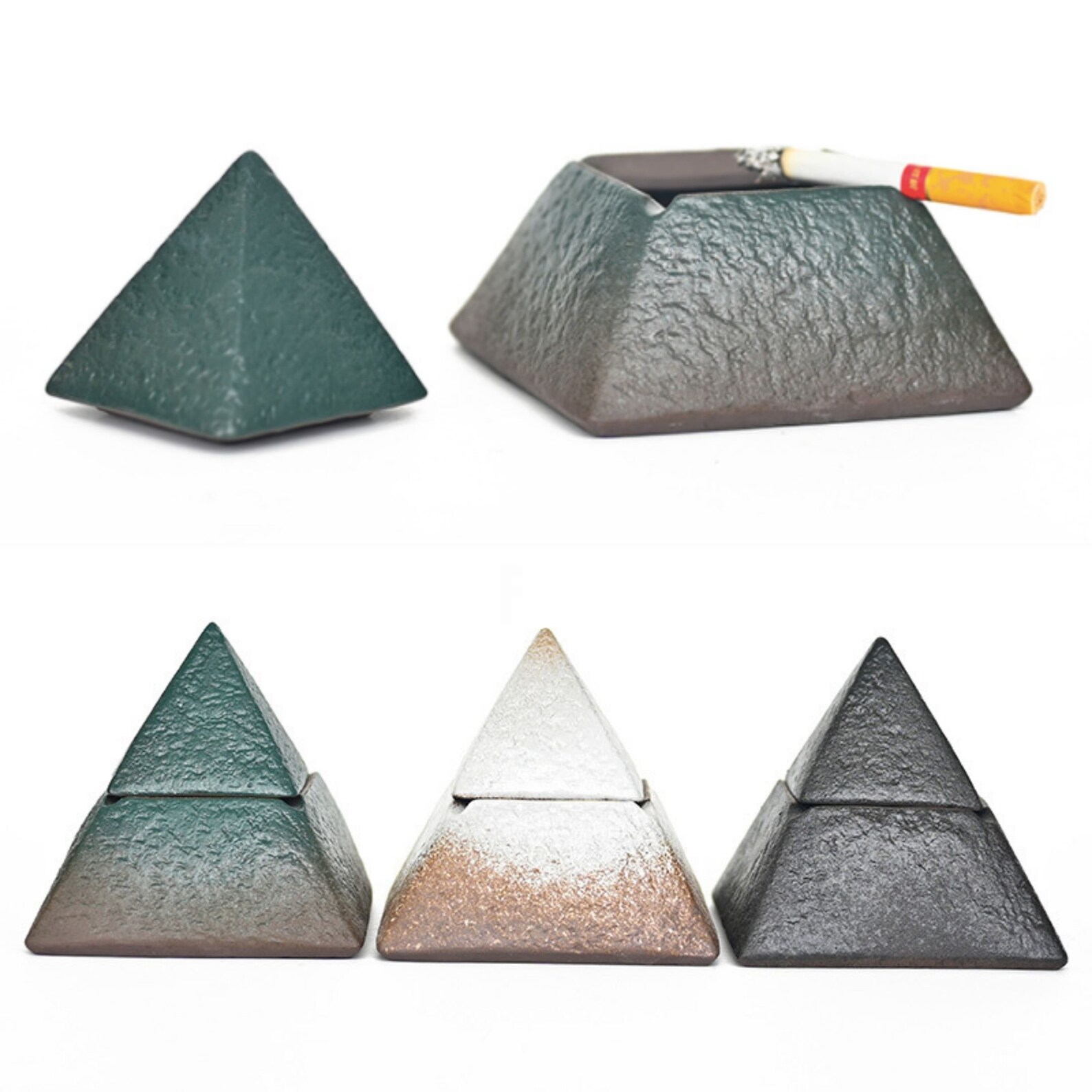 Pyramid Ashtray With Lid - Etsy